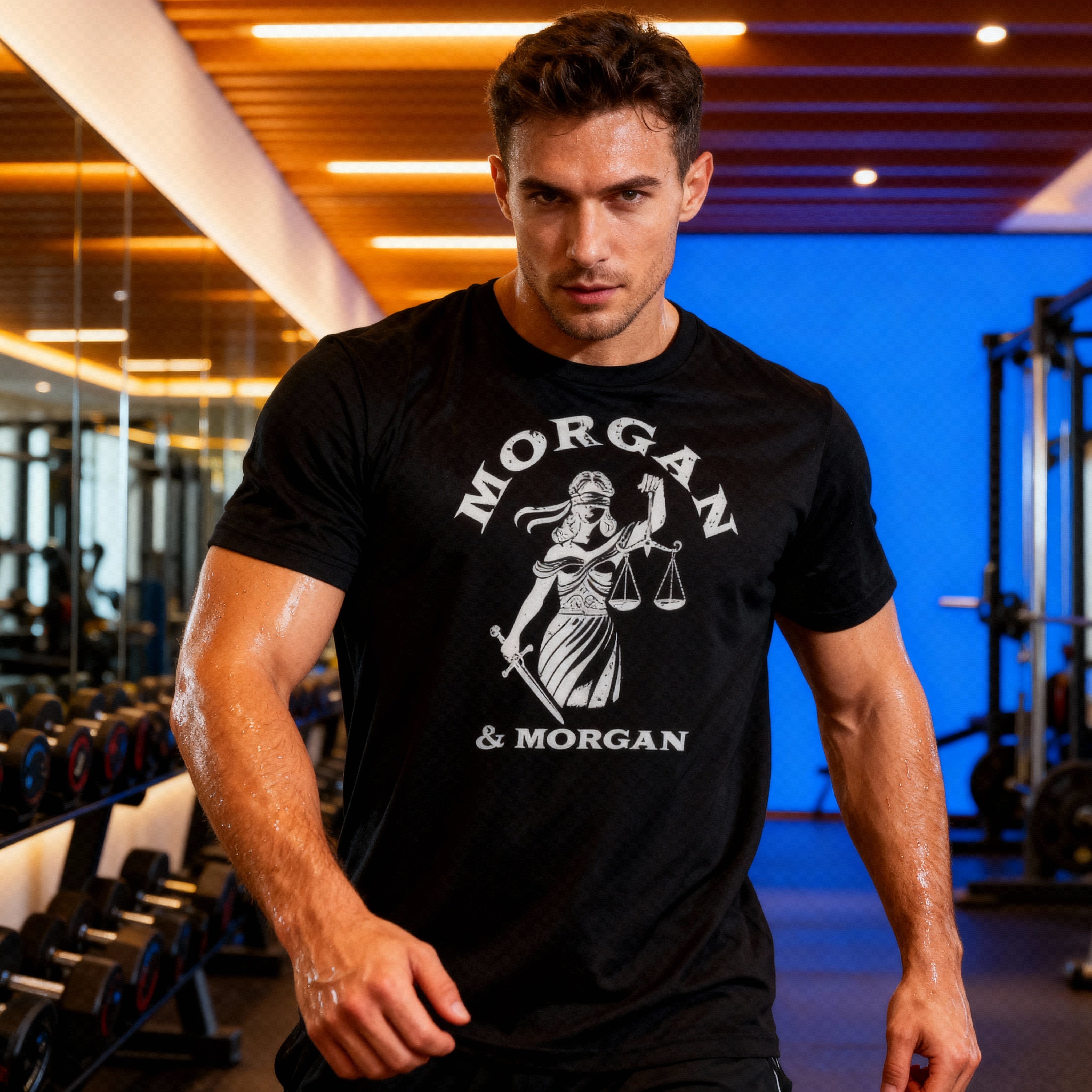 Morgan & Morgan “Gold’s Gym” Style Heritage Blend Tee (Short & Long Sl ...